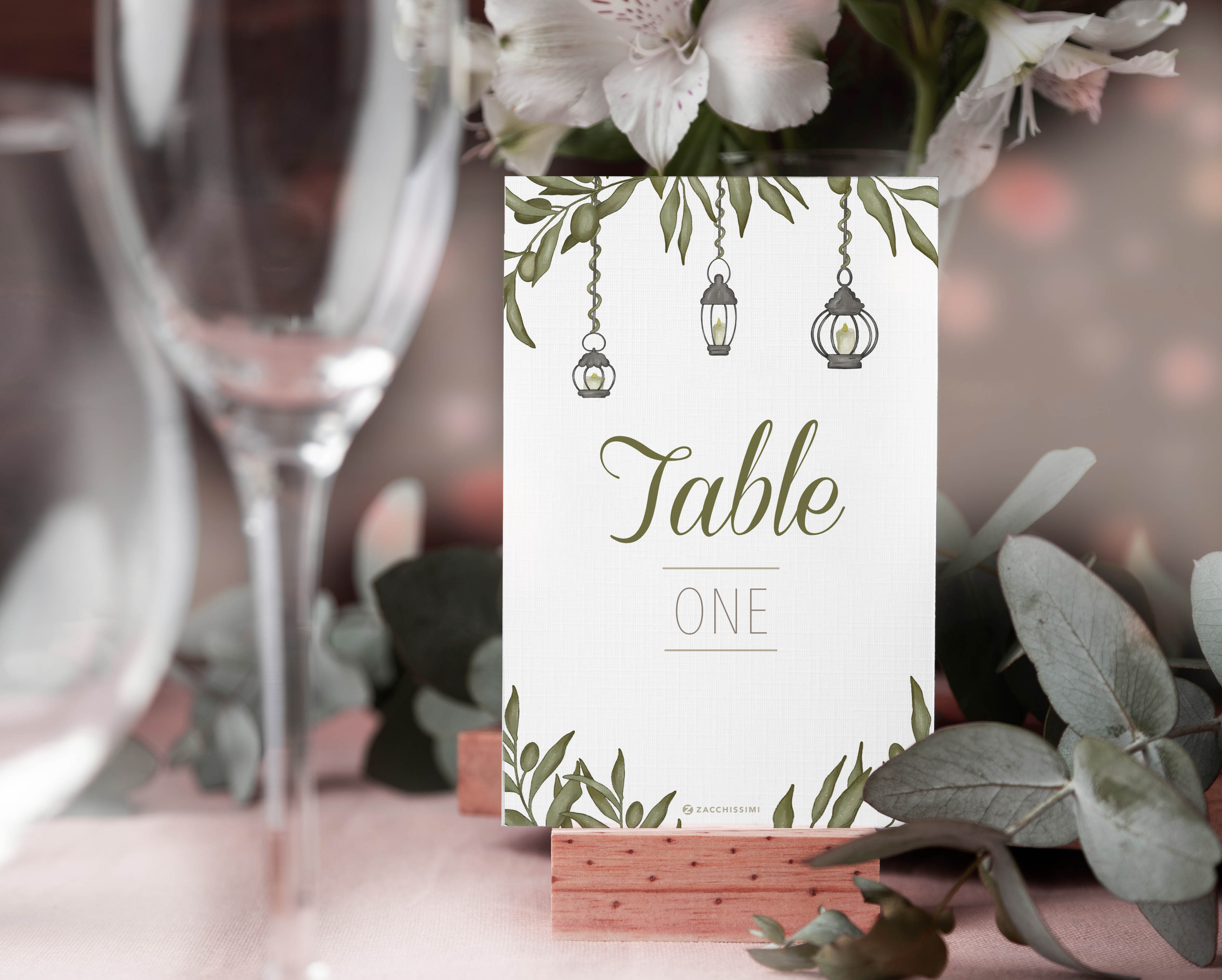 Greenery - Table Number Card Self Editing Template – Studio Zak