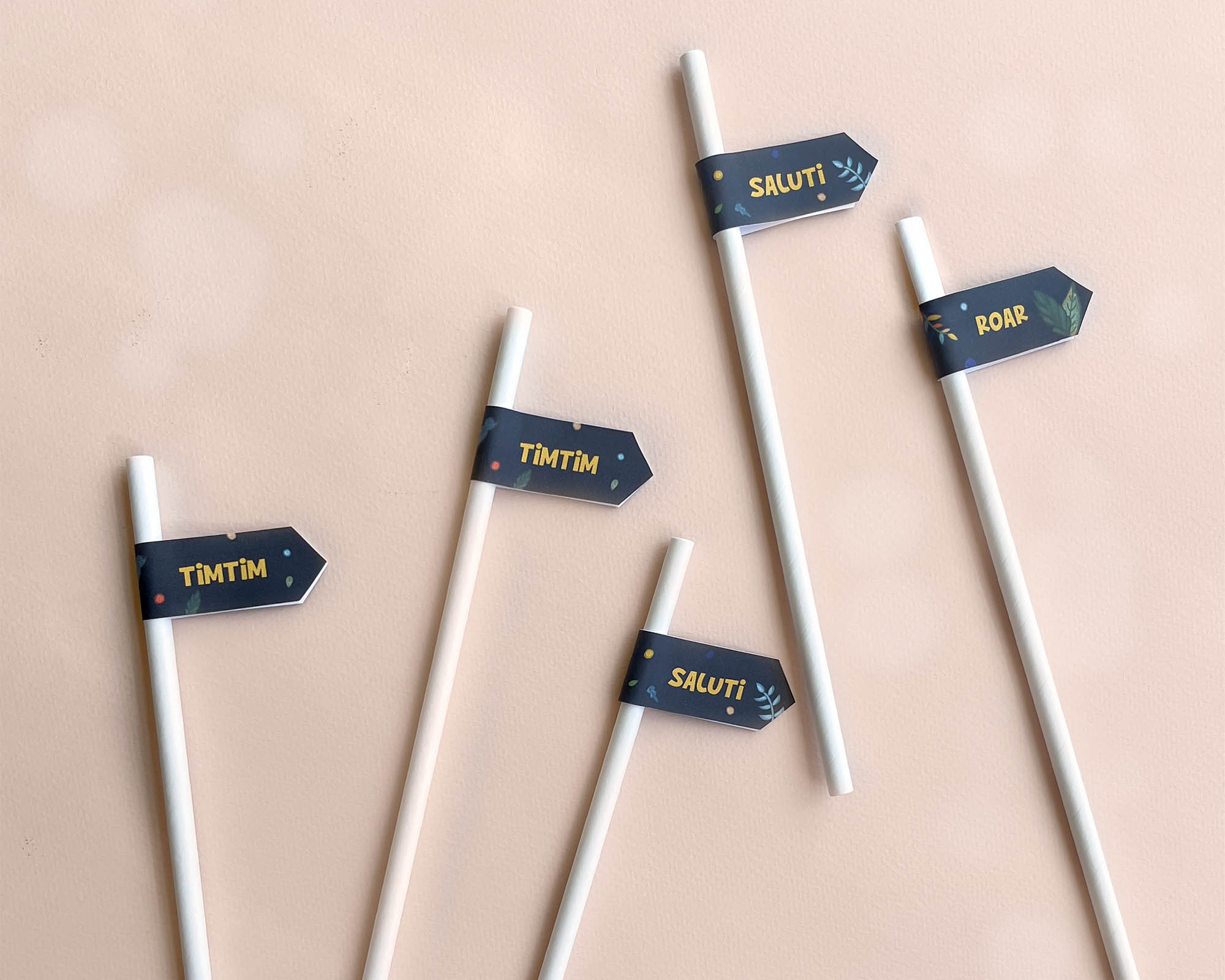 Tropical Forest - Straw Tag Self Editing Template – Studio Zak