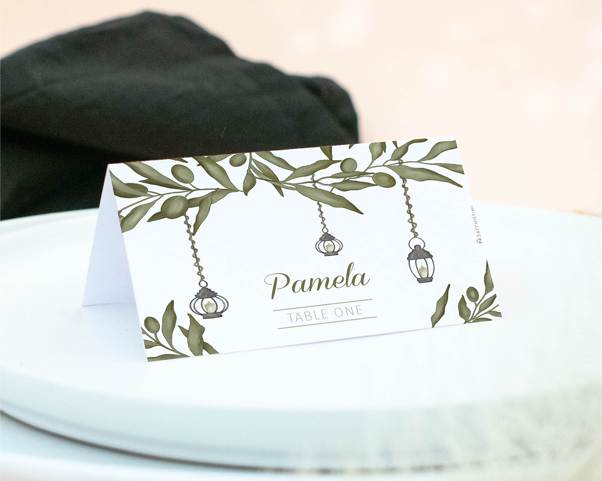 Greenery - Table Name Card Self Editing Template – Studio Zak