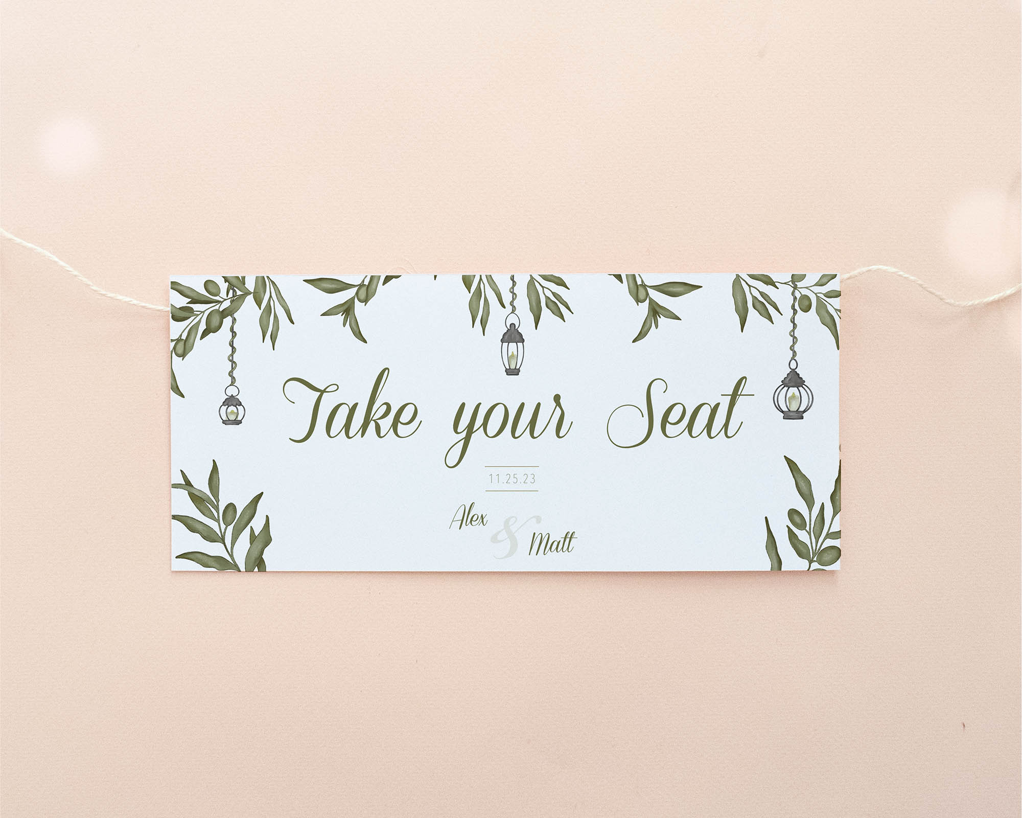 Greenery - Hanging Seating Chart Self Editing Template – Studio Zak
